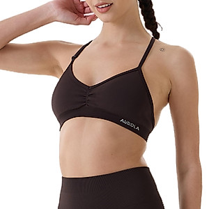 AUROLA Seamless Mercury Workout Sports Bras for Women Athletic Removable Adjustable Backless Minimal Top
