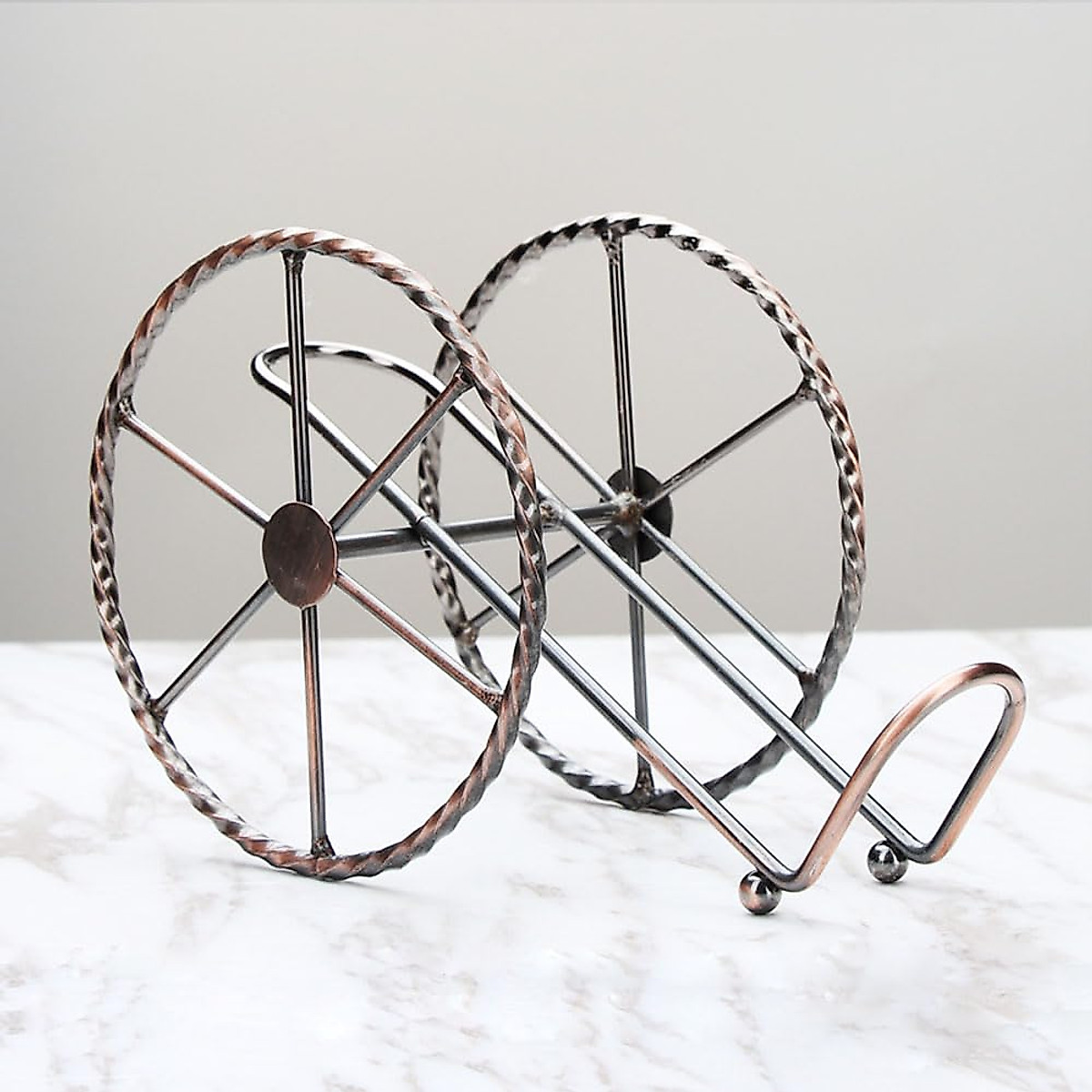 Countertop Wine Rack - Wine Holder for Wine Storage - Red Bronze Metal Wine Rack - Wine Racks Countertop - Small Wine Rack - Wine Bottle Storage - Tabletop Wine Rack