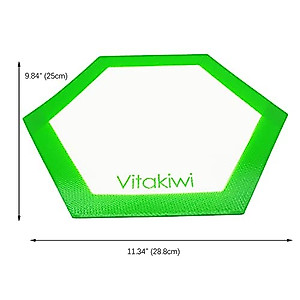 vitakiwi Silicone Wax Container 5ml 26ml 15ml Skull 34ml Multi Compartment Containers + Large Hexagon Mat + Carving Tool + Tin Caryying Box, Glow In The Dark (Green)