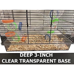 Large Clear Transparent Habitat Dwarf Syrian Hamster Rodent Gerbil Mouse Mice Critter Cage with Top Play Zone