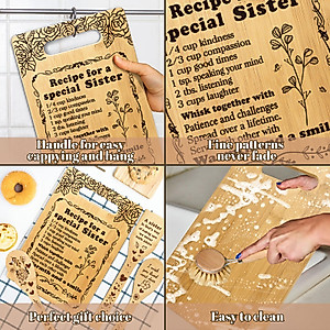 Sister Gifts from Sister, Sister Birthday Gift Ideas, Birthday gifts for Sister, Inspirational Quote Gifts for Women Bestie BFF Soul Sister Friend, Christmas Gifts for Sister- Cutting Board Set