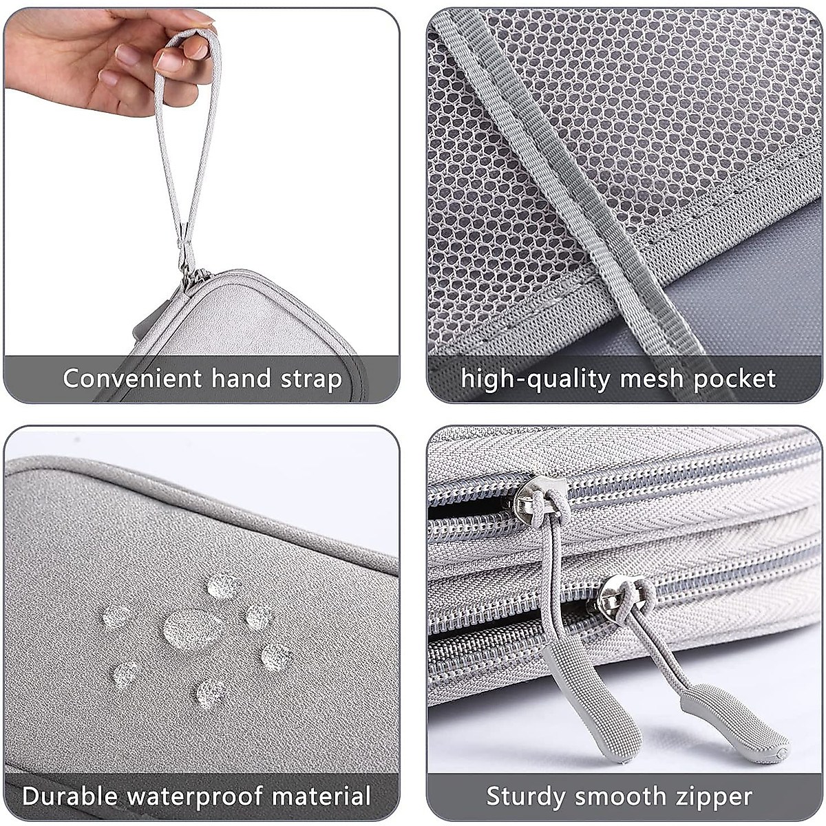 Large Capacity Pencil Case, Pencil Bag Pen Case Pencil Pouch Office College School Storage Pen Bag for Adults, Teen, Girl, Boy, Pens, Pencils, Highlighters, Markers, Eraser and Other Supplies(Gray)