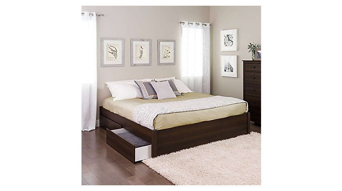 Prepac King Storage Bed with Drawers - Stylish & Functional