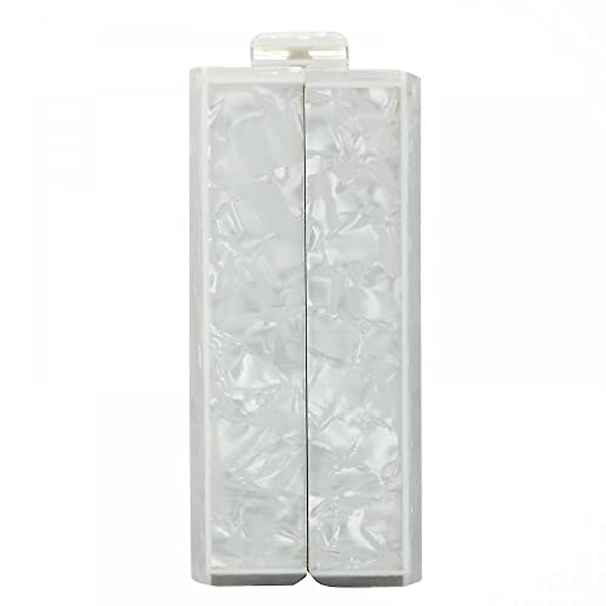 Simcat Silver Acrylic Clutch Purse for Women Marbling Evening Box Clutch Chain Shoulder Crossbody Handbags