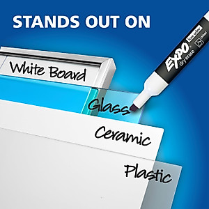 EXPO Low Odor Dry Erase Marker Starter Set, Chisel Tip, Assorted, Whiteboard Eraser, Cleaning Spray, 6 Count