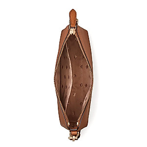 Kate Spade Bailey Textured Leather Crossbody Bag Purse Handbag, Warm Gingerbread