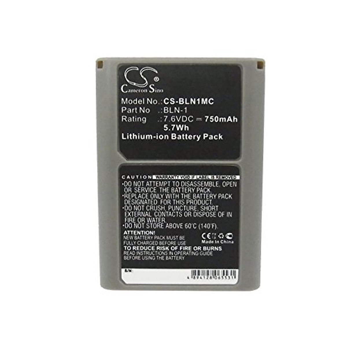FYIOGXG Cameron Sino Battery for Olympus EM1 II, E-M1 II, EM5, E-M5, OM-D 750mAh / 5.70Wh