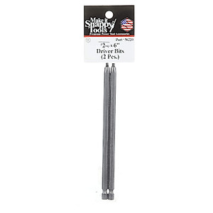 Make it Snappy Tools #2 x 6 Inch Square Driver Bits (2 Pcs.) #56220