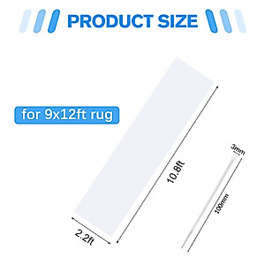 3 Pcs 𝑬𝒙𝒕𝒓𝒂 𝑳𝒂𝒓𝒈𝒆 Plastic Rug Storage Bag, Fits Rug up to 9'x 12' Large Clear Carpet Bag Moving Bag with 100 Pcs Zip Tie Perfect for Storage, Moving, Packing, Shipping
