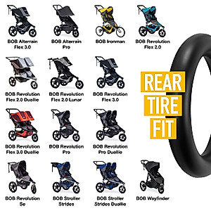 BOB Stroller Tire Tube Replacement Rear 16"x1.75" Inner Tube for BOB Jogging Strollers - Wayfinder, Alterrain, Revolution Flex/Pro/SE, Strides, Ironman & All Duallie Joggers