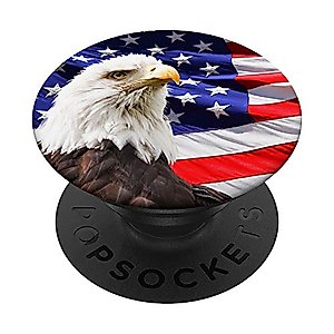 Pop Socket American Flag With Eagle Phone Grip PopSockets PopGrip: Swappable Grip for Phones & Tablets