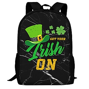 RUNAUP-St-Patricks-Day-Backpack, Lightweight Backpack Classical Casual Daypack For Women Men