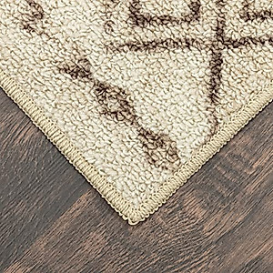 Maples Rugs Alessia Moroccan Trellis Kitchen Rugs Non Skid Accent Area Carpet [Made in USA], Neutral, 2'6" x 3'10"