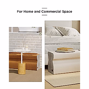 HONISMART Folding Bench, 3-Seat Accordion Retractable Bench, Foldable Entryway Bench, Creative Paper Bedroom Benches, 3-Seat End of Bed Bench, Piano Bench, Dining Bench, Benches for Indoor(Brown)