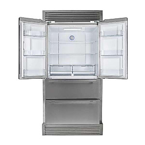 Forno Moena Energy Star Refrigerator and Freezer 19.2 Cu.Ft French Door Stainless Steel Freestanding Fridge with Ice Maker (Moena 40-Inch with Modern Grill)