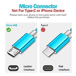 Micro USB Cable 2pack 6ft Android Charger Cord Fast Quick Charging for Samsung 2016 Tab A 7.0 10.1, E 8.0, Kindle Fire Hd Hdx 7 8 10 Tablet, Phones Galaxy S7 S6 Edge, Note 5/4, J7 J3 Prime Star Pro