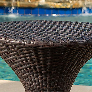 Christopher Knight Home Franklin Outdoor Wicker Hourglass Side Table, Multibrown