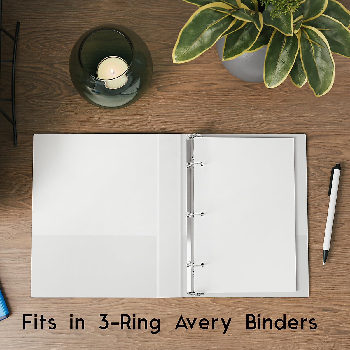 Half Letter Blank Paper, 3-Hole Punched, 250 Sheets/500 Pages, 100 GSM, Printer Paper Binder Refill, 5.5 in. x 8.5 in.