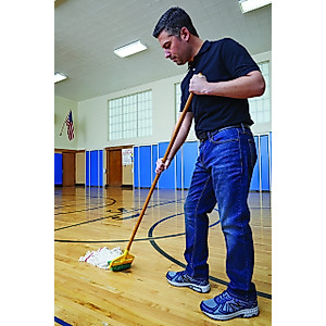 Rubbermaid Commercial Products Invader 60" Wood Wet Mop Handle, Natural, for Professional/Industrial Floor Cleaning, Compatible with 1" Headband Mops