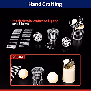 Art3dwallpanels Self-Adhesive 1888 Pieces Glass Mirror Mosaic Tiles Small Square Mirror Tiles Sticker for DIY Craft Decoration, Disco Ball Mirror Tiles for Party (Silver)