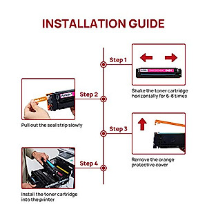 AISEN Compatible CRG 046H Toner Cartridges Replacement for Canon 046 Toner Cartridge, High Yield, for Color ImageCLASS MF733Cdw MF731Cdw MF735Cdw LBP654Cdw Laser Printer (Black, Cyan, Magenta, Yellow)