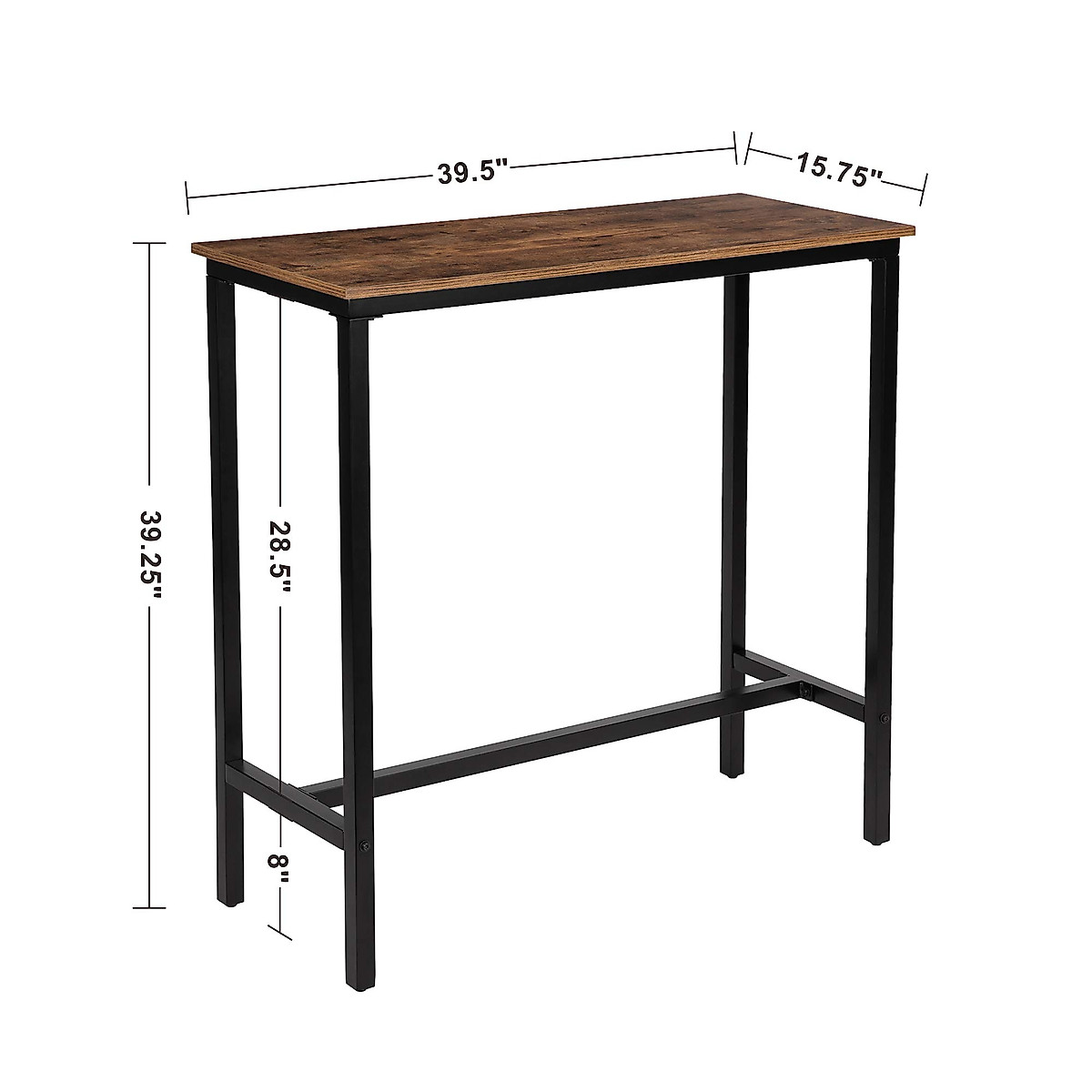 Ball & Cast HSA-2206 Bar Table, Rustic Brown