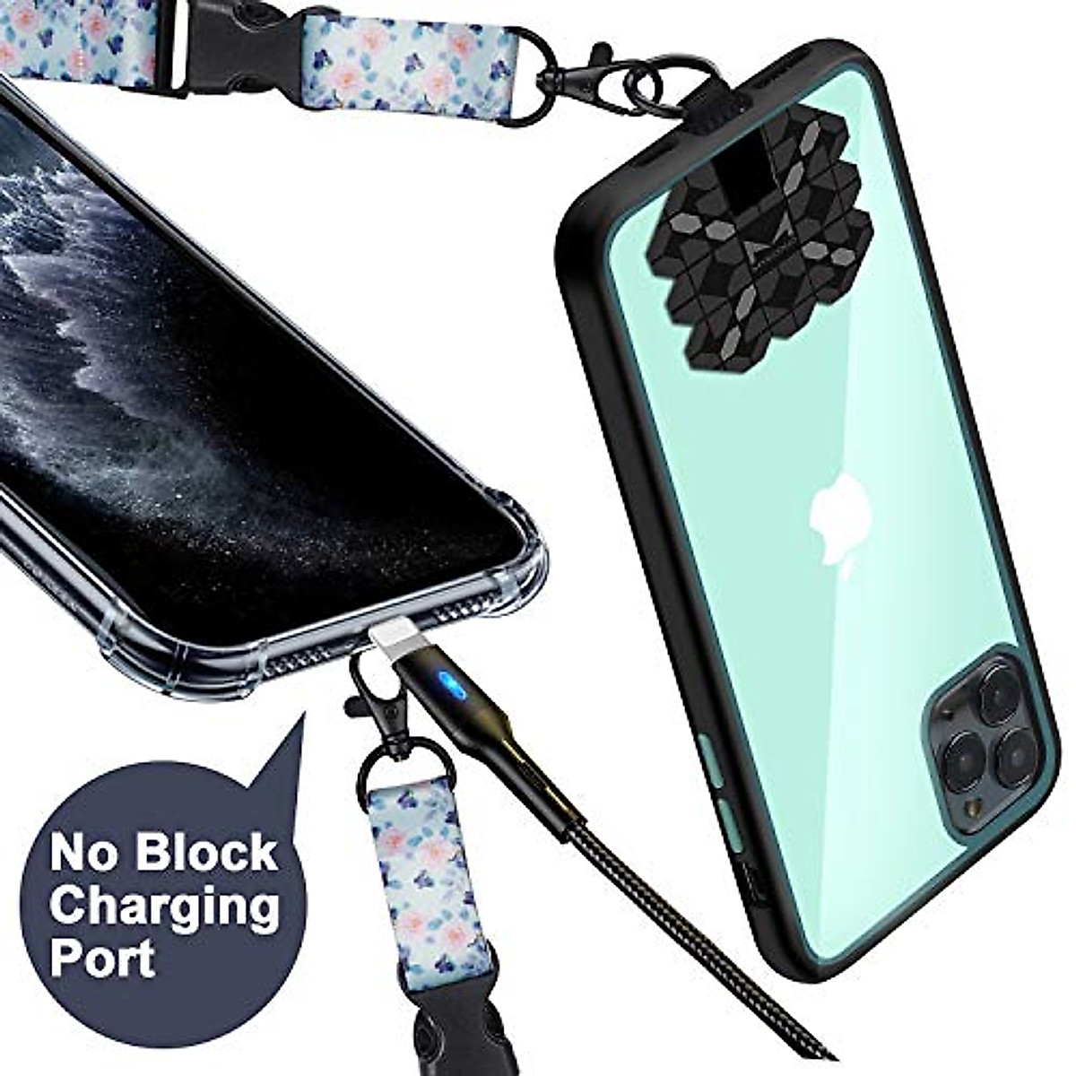 M MYECOGO Phone Lanyard, Neck Lanyard & Wrist Lanyard keychain Holder for Phone Case