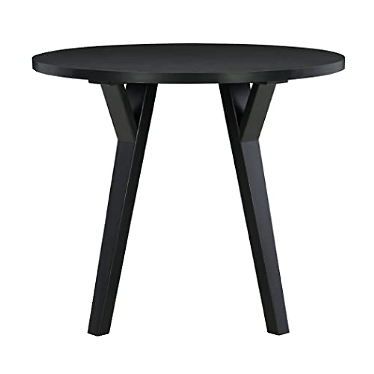 Signature Design by Ashley Otaska Mid Century Modern Round Dining Room Table, Black