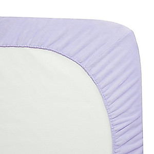 TL Care Heavenly Soft Chenille Fitted Crib Sheet 28" x 52", Warm and Cozy Neutral Chenille Sheet, Lavender, for Boys and Girls, Fits Crib and Toddler Bed mattresses