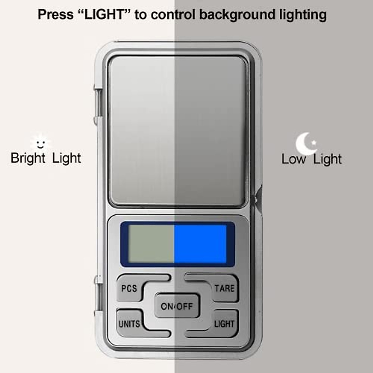 Precision Pocket Scale 200g x 0.01g, SKEAP Digital Gram Scale Small Herb Scale Mini Food Scale Jewelry Scale Ounces/ Grains Scale, Easy to Carry, Great for Travel ,Backlit LCD, Stainless Steel