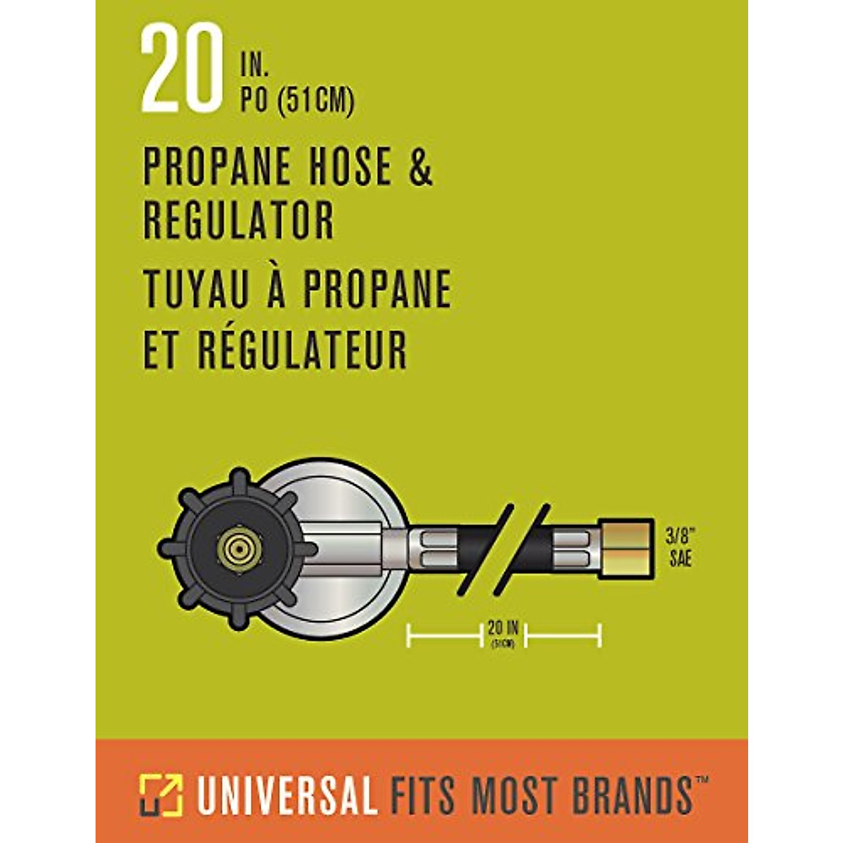 Char-Broil 5484667 Hose and Regulator,Black, 20 inches, Black