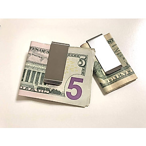 Cozihom Stainless Steel Money Clips, Money & Cards Holder, Minimalism Wallet Clips, Super Slim & Durable, Pack of 6