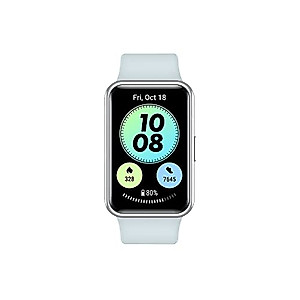 HUAWEI Watch Fit New Smartwatch, 1.64" Vivid AMOLED Display, 97 Workout Modes, 24/7 Heart Rate Monitoring, 10-Day Battery Life, Quick-Workout Demos, All-Day SpO2 Monitoring, Isle Blue