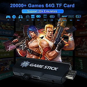 GD10 Retro Game Stick 64G Built in 20,000+ Games, Dual 2.4G Wireless Controllers, Video Game Consoles for 4K 60fps HD Output with 20+ Emulators