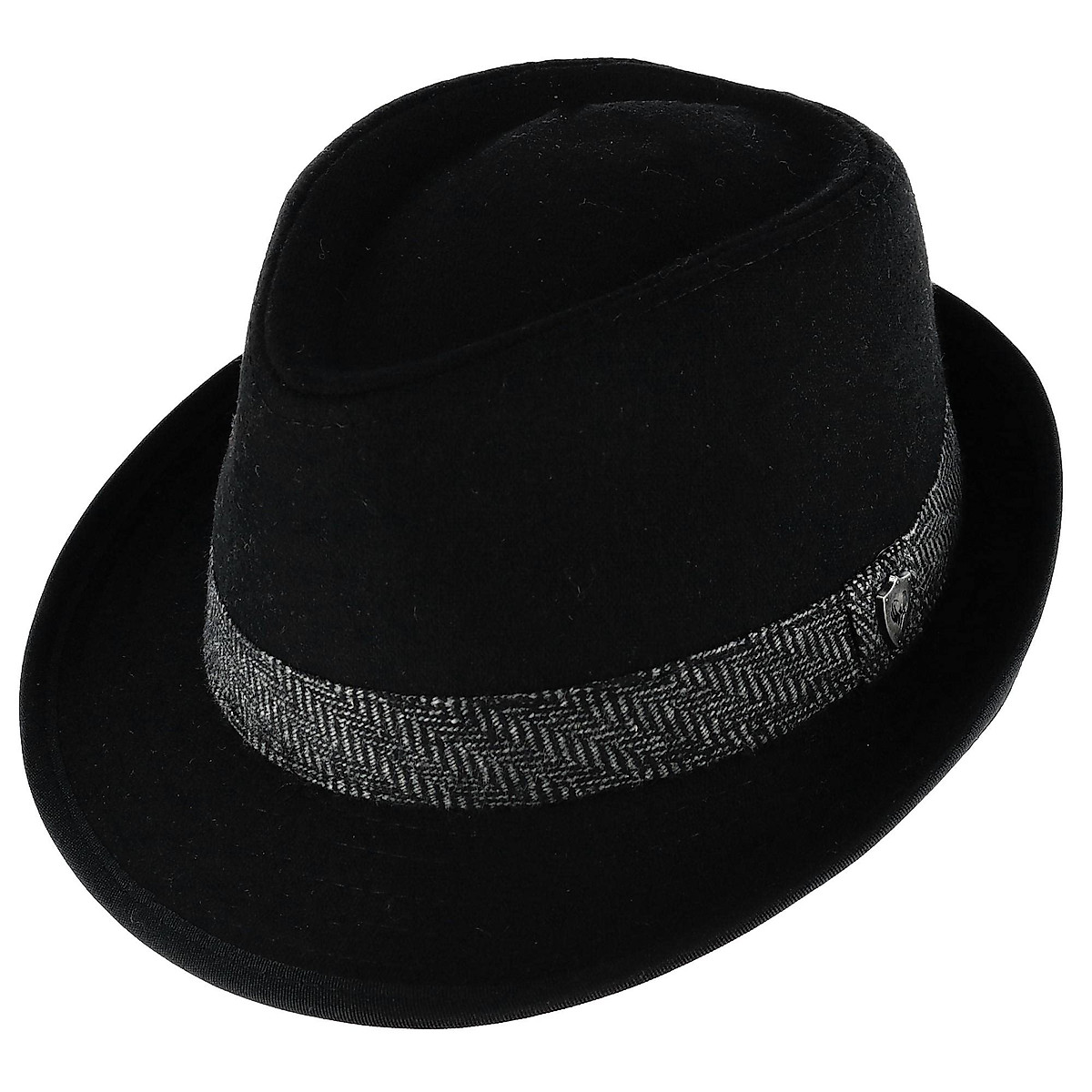 Ascentix Men’s Fedora, 2” Brim, Timeless Classic, Size 24 ¼” - 25”, XXL, Black