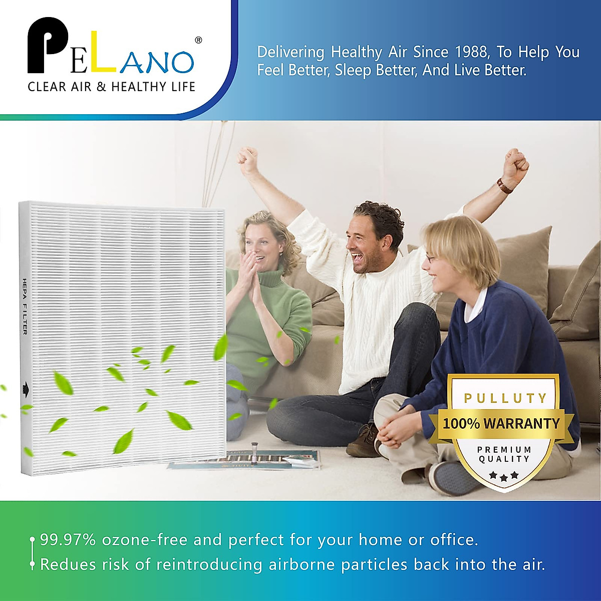 Pelano 3 Pack 5500-2 Replacement Filter H Compatible with Winix 5500-2 Air Purifier and Models AM80, 116130 Replacement Filter