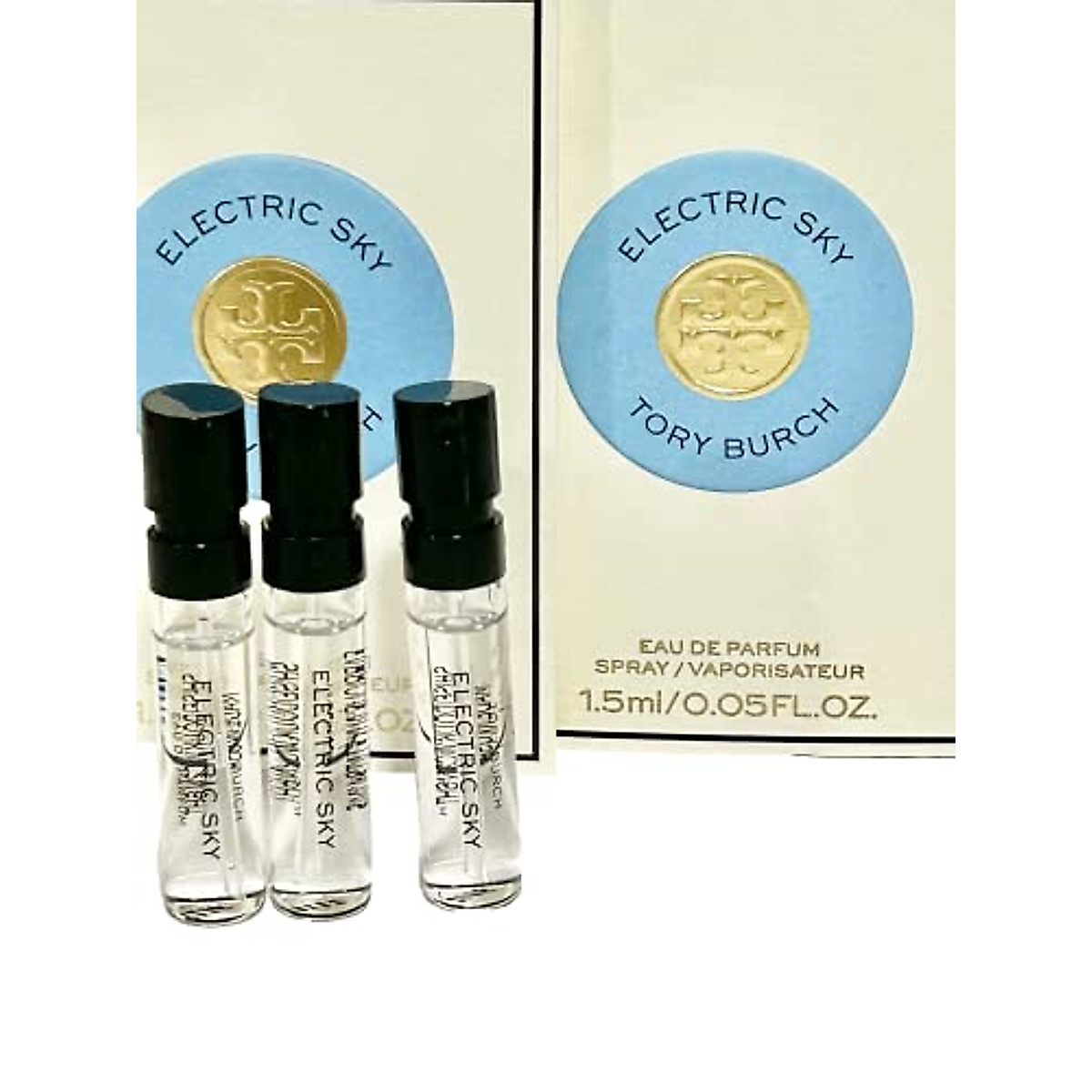 Tory Burch Electric Sky Eau De Parfume Sample Spray Women Perfume 1.5 ml / 0.05 oz (set of 3)