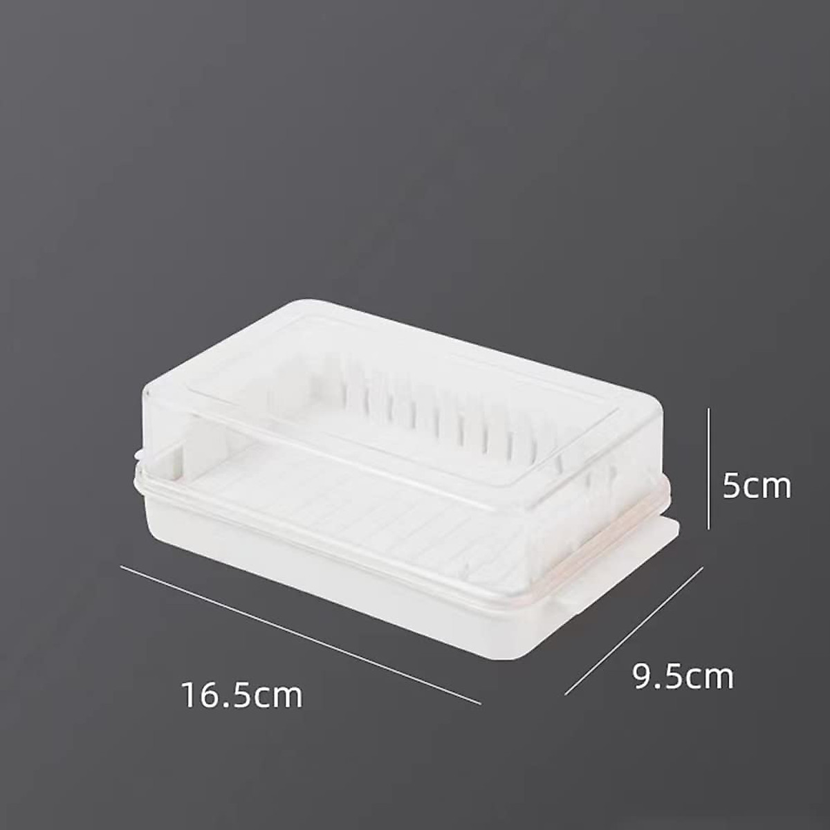 Plastic butter dish with lid,Butter Keeper for Refrigerator,clear butter dish with calibration for Cutting the same size
