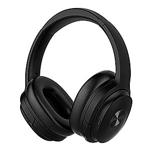 meidongg SE7 Active Noise Cancelling Headphones Bluetooth Headphones Wireless Headphones Over Ear with Microphone/Aptx, Comfortable Protein Earpads, 30 Hours Playtime for Travel/Work, Black