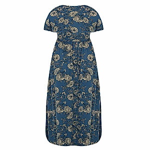 Wedding Dresses for Guest Casual Tie Waist Midi Dresses Polka Dot Print Ruffle Short Sleeve Dress