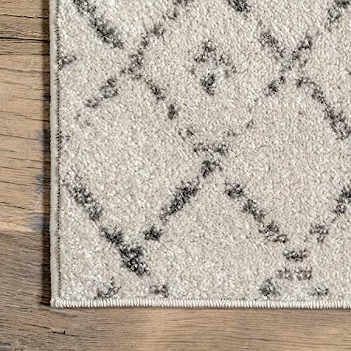 nuLOOM Moroccan Blythe Area Rug, 8' x 10', Grey/Off-white