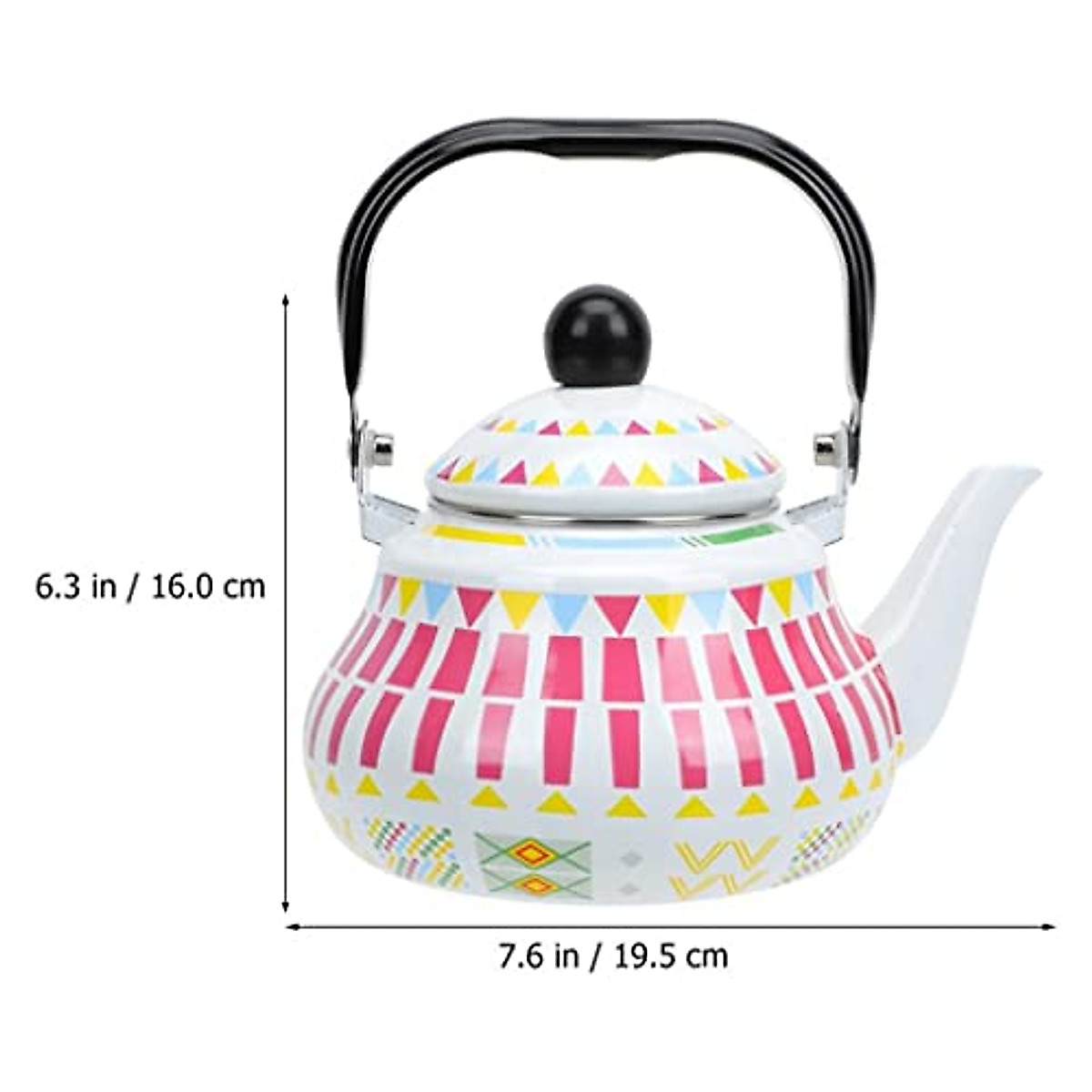 EYHLKM Household Enamel Kettle Decorative Enamel Teapot Water Boiling Kettle Teakettle (Color : Red)