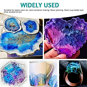 Alcohol Ink Set 27 Vibrant Colors,Epoxy Resin Paint Colour Dye, Concentrated Alcohol-Based Ink Pigment for Resin Petri Dish, Coaster, Resin Art, Tumbler Making, Acrylic Painting - 0.35oz Each