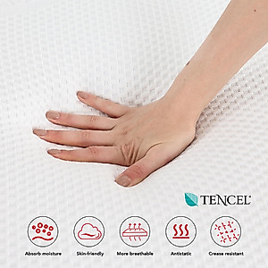 MLILY Full Size Mattress, Manchester United 12 Inch Memory Foam Mattress, Cool Sleep & Pressure Relief, Made in The USA of US Foam and Global Materials, White