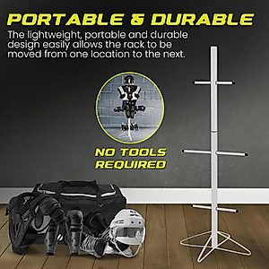 Winnwell Equipment Dry Rack - 55" Drying Tree Stand, Preserves & Aerates Sports Gear Quickly | Easy Assembly & Portable for Hockey, Football