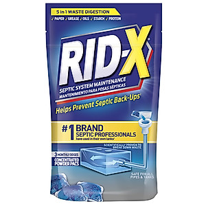 Rid-X Septic Tank Treatment Enzymes, 3 Month Supply Septi-Pacs, 3.2oz