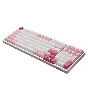 EPOMAKER Prunus Lannesiana 3098B 98 Keys Hot-Swap 2.4Ghz Wireless/Bluetooth/Wired Mechanical Keyboard with RGB Backlight, PBT Keycaps for Gamers (CS Jelly Pink, 3098B Prunus Lannesiana)