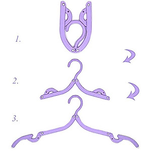 20 Pcs Portable Folding Travel Clothes Hangers, Foldable Clothes Drying Rack for Travel