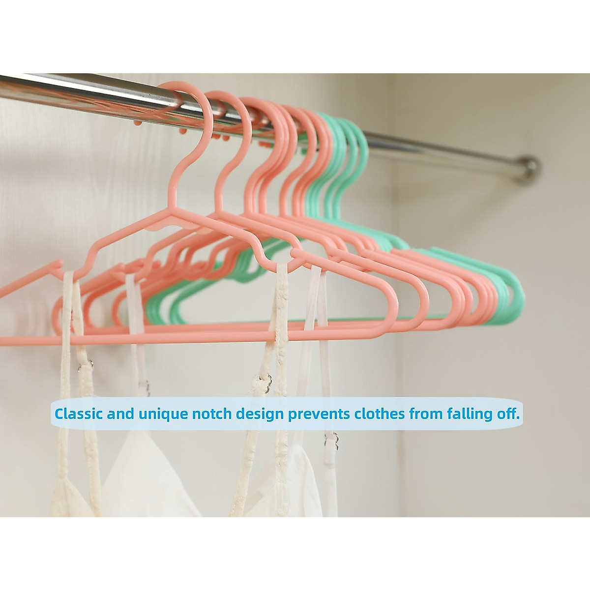100 pcs White Baby Nursery Closet Hangers,Non-Slip Laundry Infant Pant Hanger for Newborn Clothes,Ultra-Thin Child Coat Hanger for Girl Boy Toddler Kid