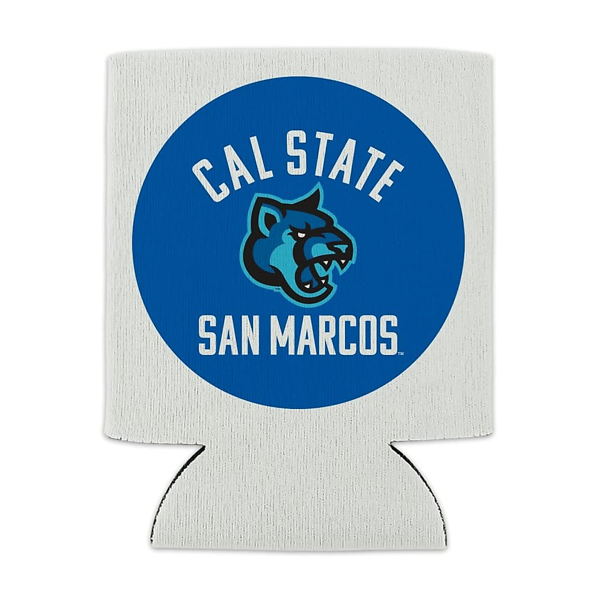 California State University San Marcos Cougars Logo Can Cooler - Drink Sleeve Hugger Collapsible Insulator - Beverage Insulated Holder
